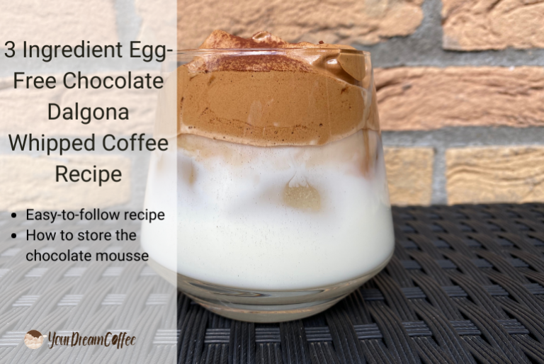 3 Ingredient Egg-Free Chocolate Dalgona Whipped Coffee Recipe